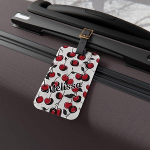 Personalized Luggage Tag, Cherry, Monogram Luggage Tag, Custom Luggage ...