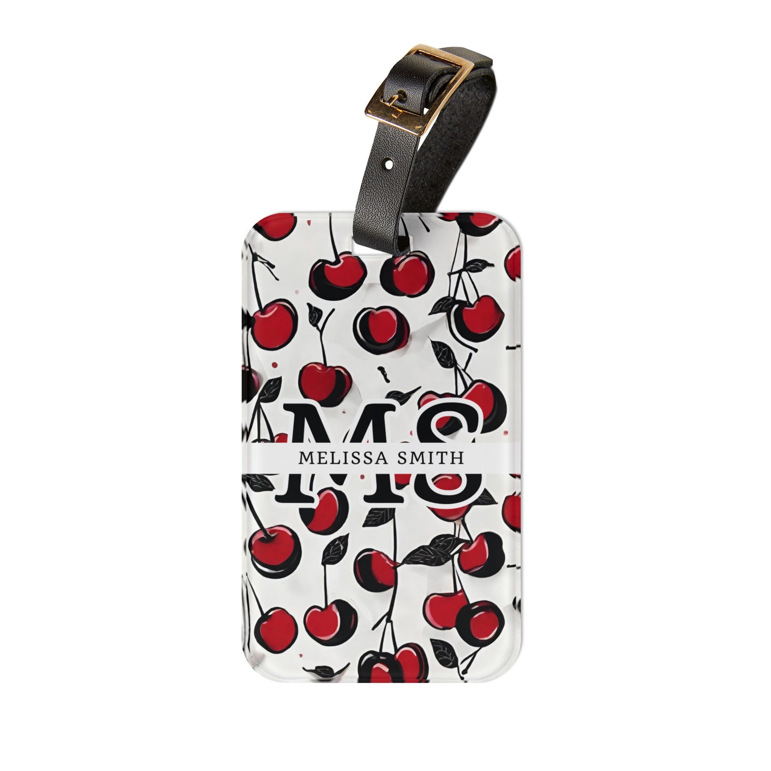 Personalized Luggage Tag, Cherry, Monogram Luggage Tag, Custom Luggage ...