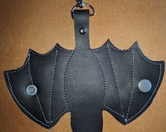 Bat Keychain, Halloween Key Fob, Bat Wing Accessory, Key Keeper, Spooky ...