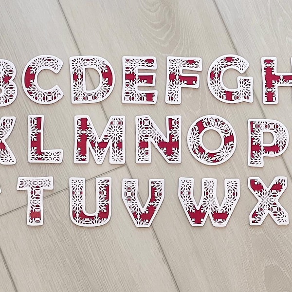 Snowflake Letters - Etsy