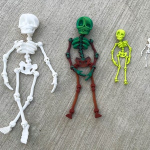 Articulated Skeleton 3D Printed, Flexible, Halloween Decor - Etsy