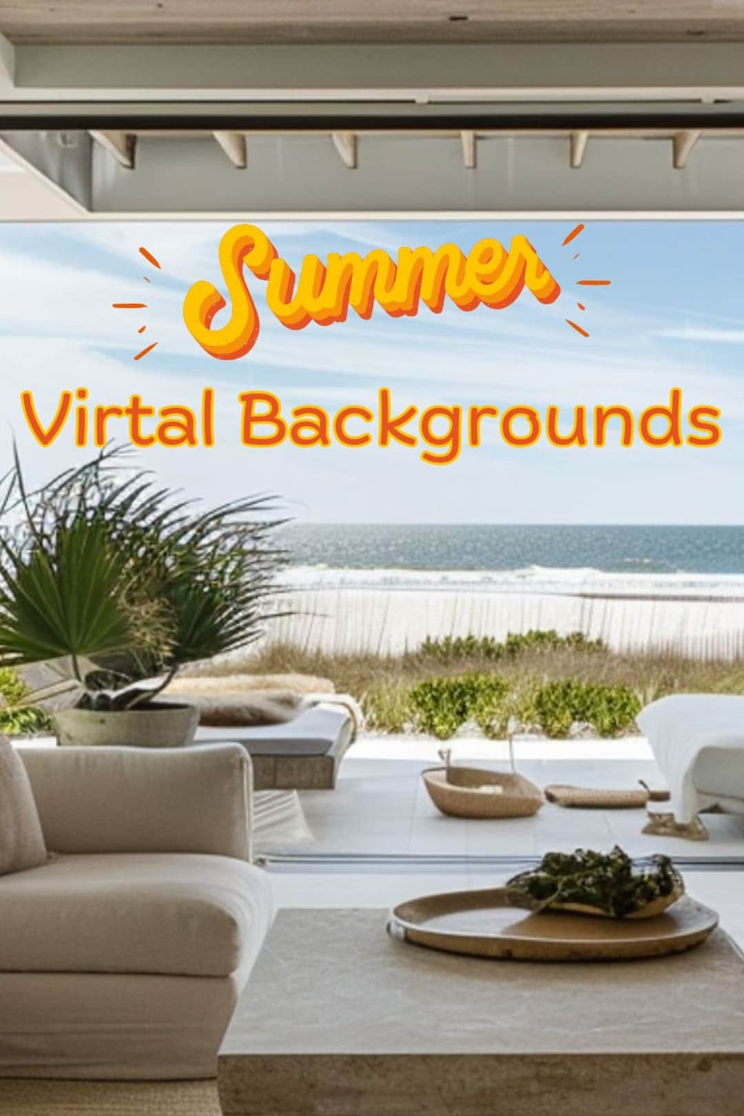 Oceanfront Oasis: 105 Dreamy Summer Beach House Zoom Backgrounds - Etsy