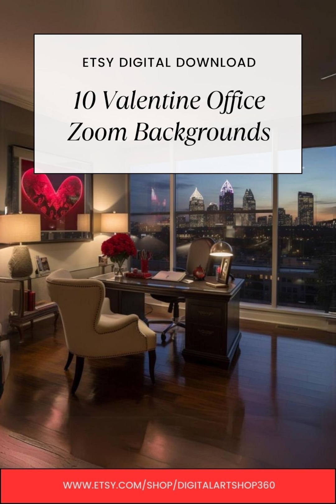 10 Valentine Office Zoom Backgrounds - Heartfelt Virtual Workspace ...