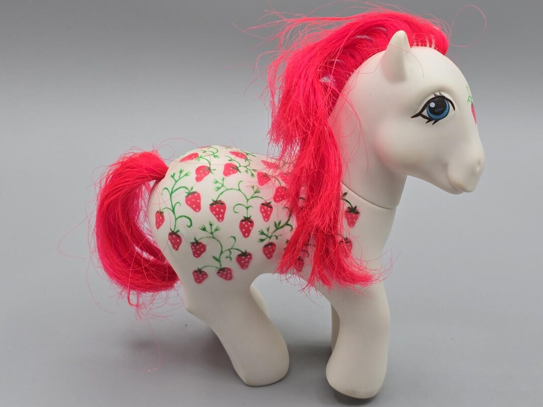 My Little Pony SUGARBERRY G1 Twice as Fancy White Pink Strawberry Vtg ...