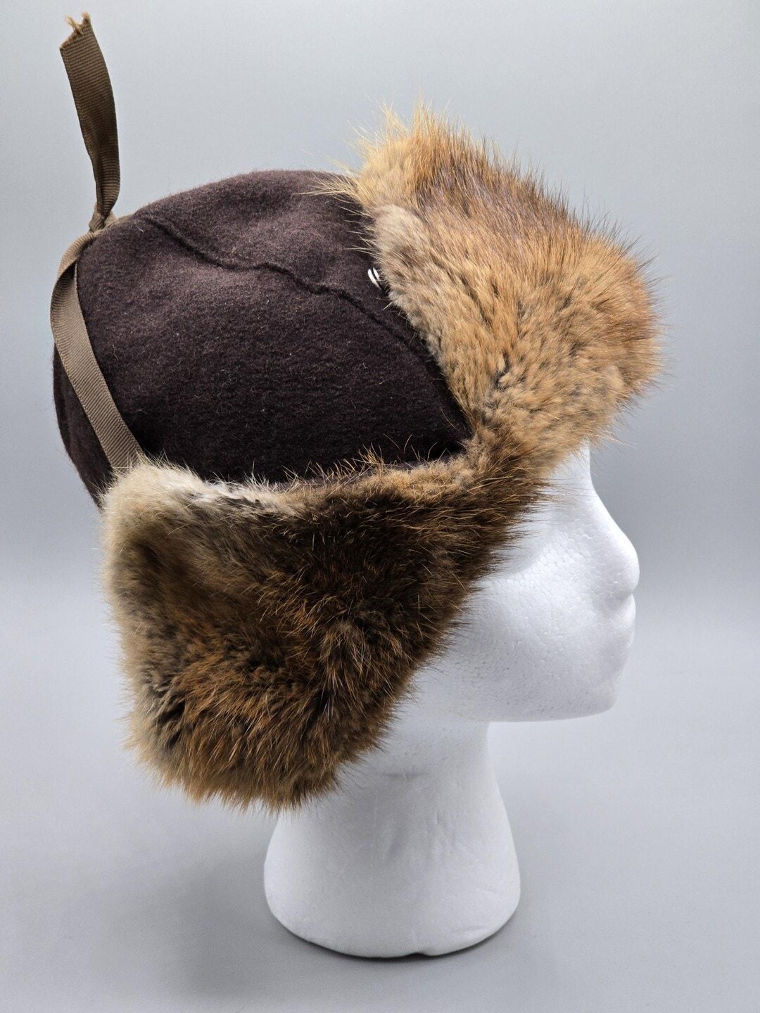 Vintage Muskrat Fur Winnipeg Fur Exchange Mountie RCMP Winter Hat M - Etsy