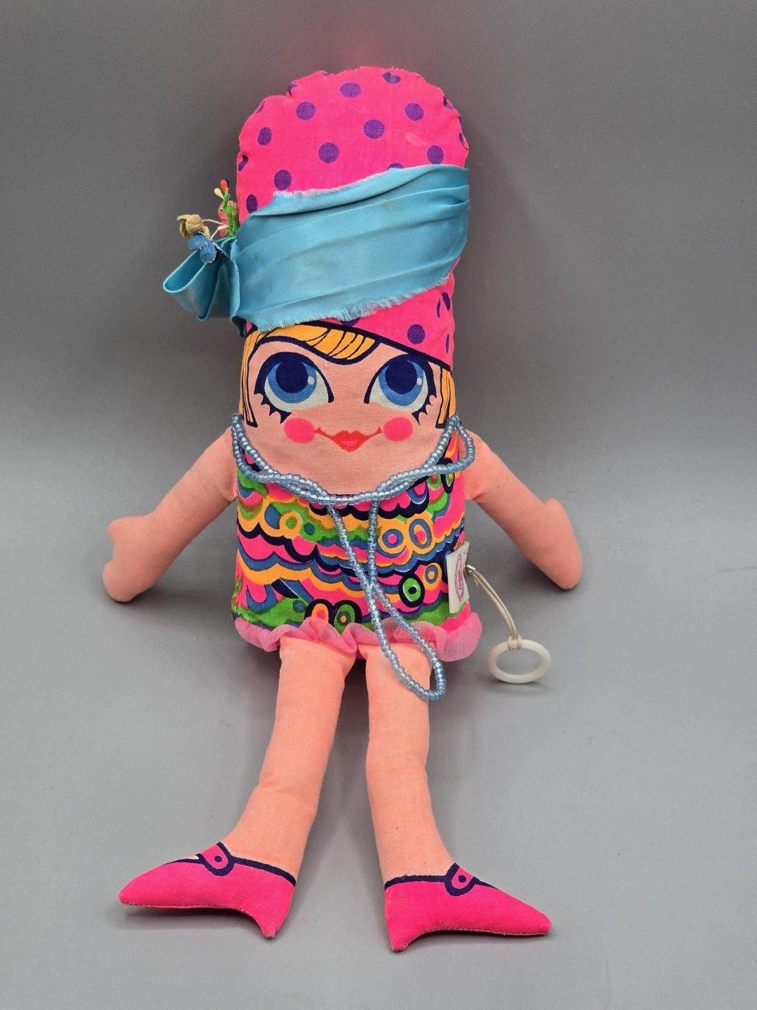 Rare VTG Mattel Roaring 20s Talking Flo Doll Pink Blue Necklace Kitsch ...