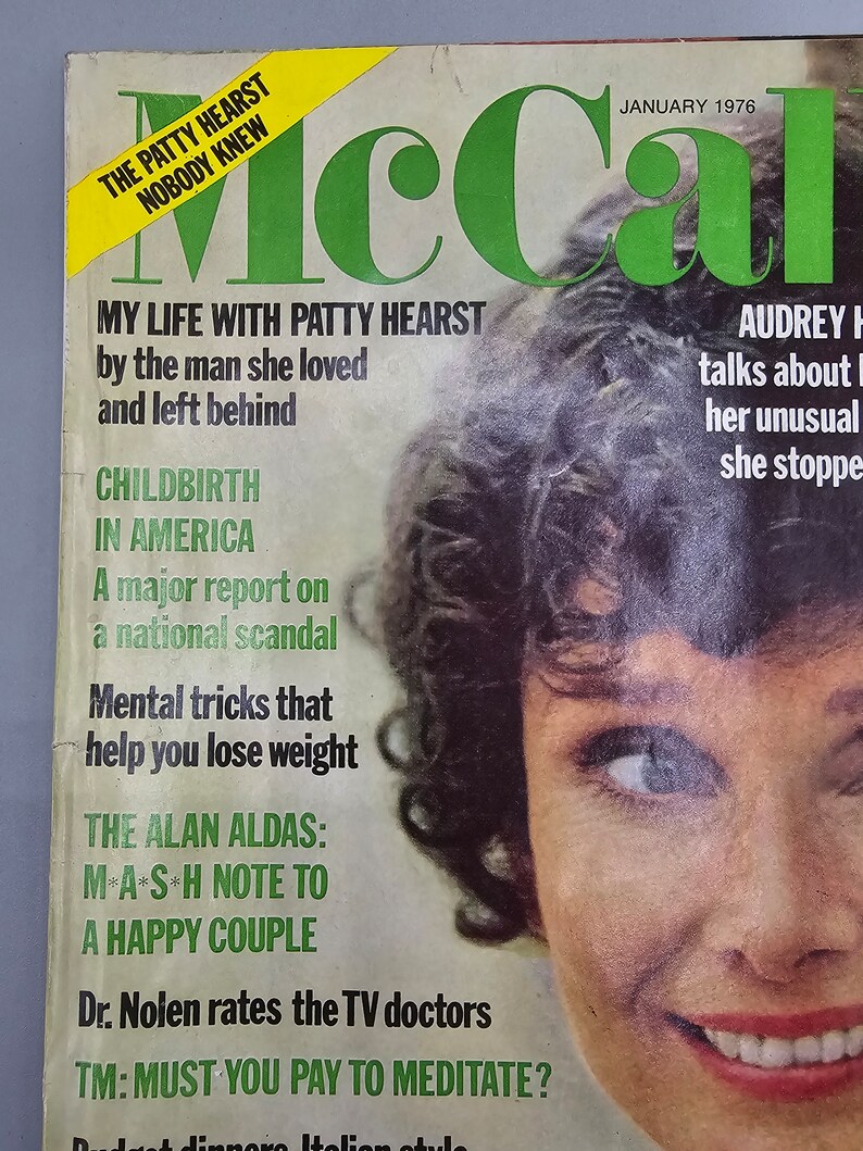Vintage Mccall's the Magazine for Suburban Women 70s Hollywood Audrey ...