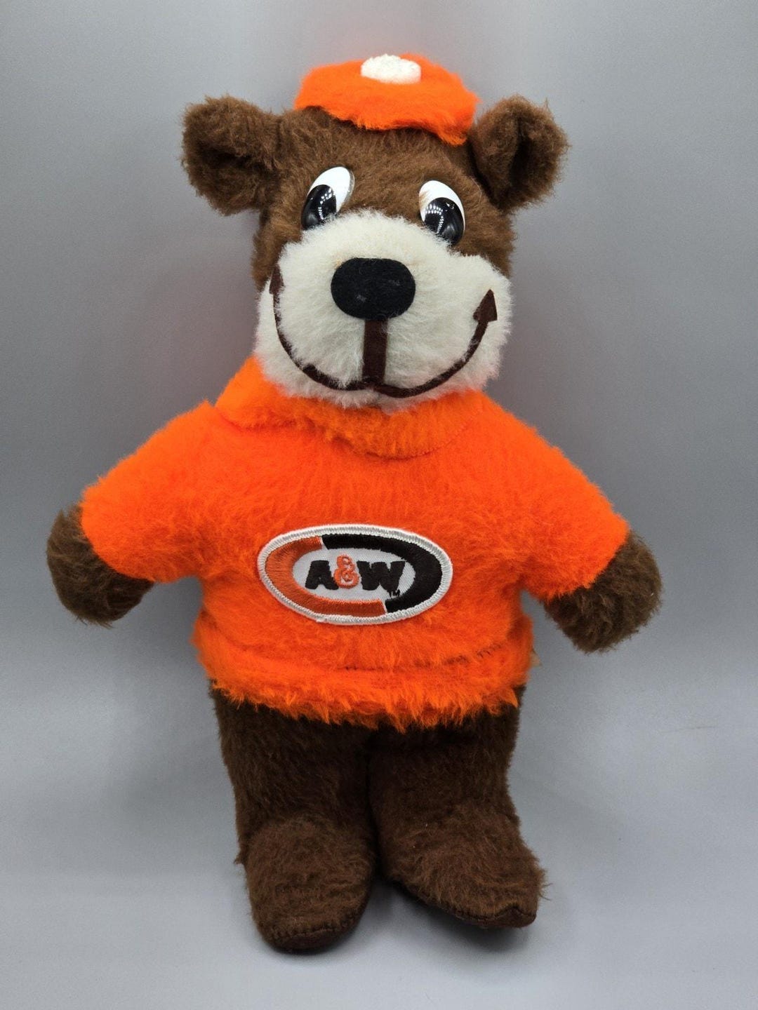 VTG A&W Root Beer Teddy Bear "rooty" Felt Mouth Feet 13" Stuffed Plush ...