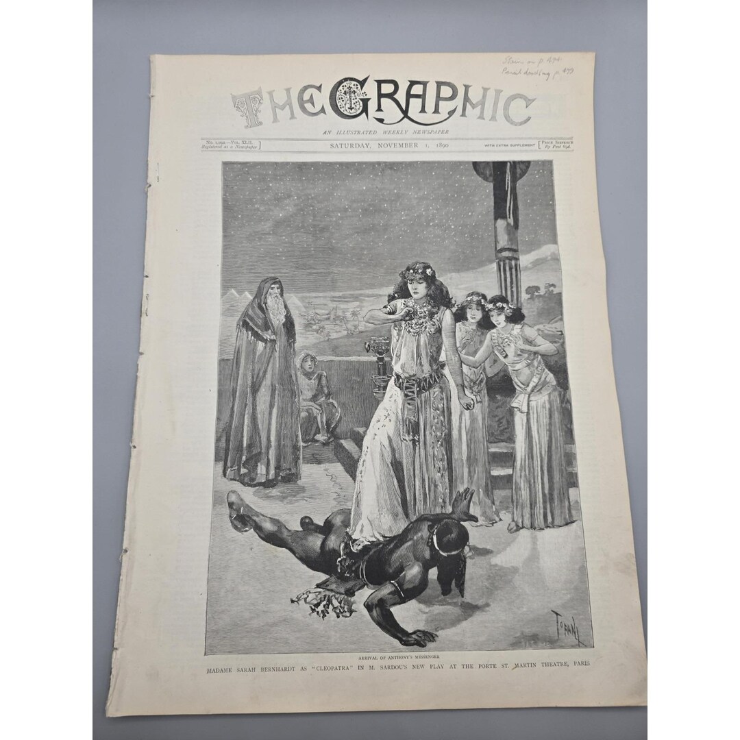 The Graphic Illustrated November 1, 1890 Antique Newspaper Beautiful ...