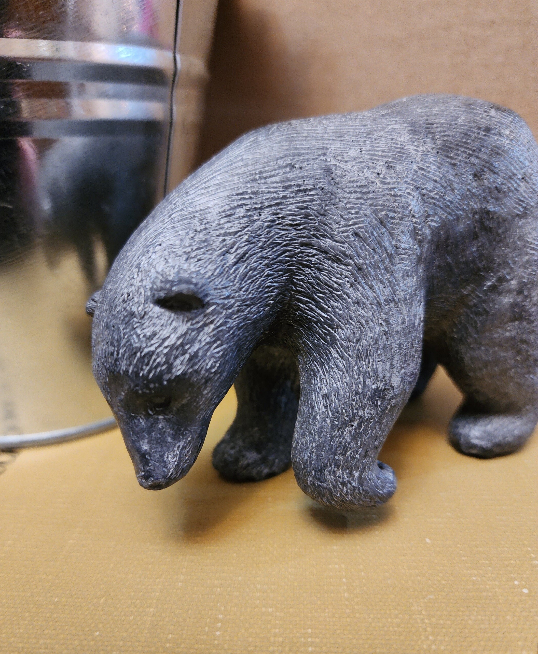 Wolf Original Made in Canada Cast Plaster Simulated Soapstone - Etsy