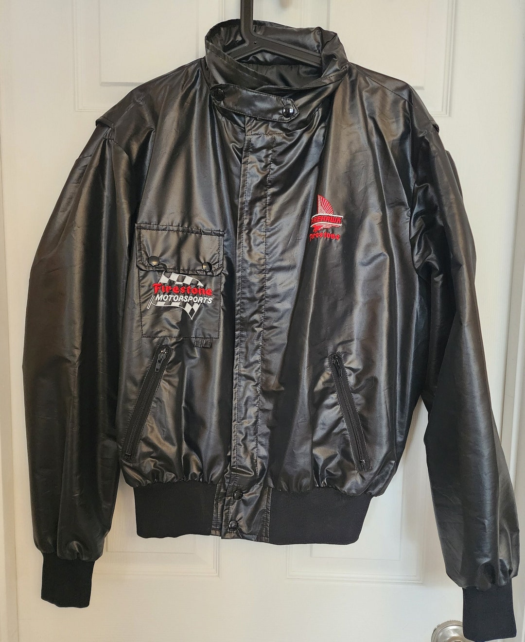 Vintage Astro Firestone Motorsports Bomber Jacket Mens XL Embroidered ...