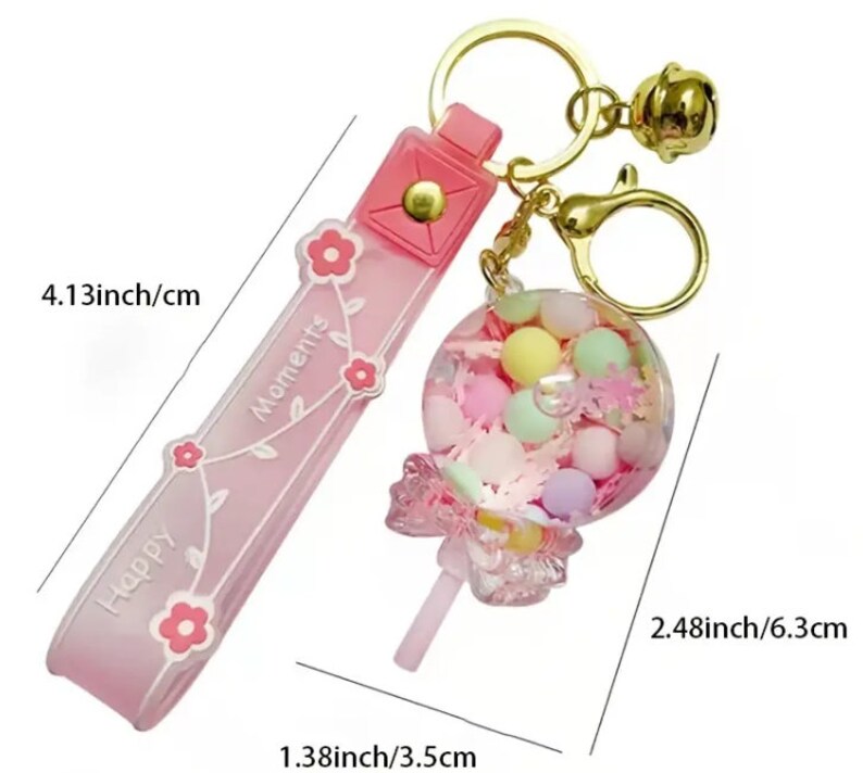 Acrylic Liquid Lollypop Keychain - Etsy