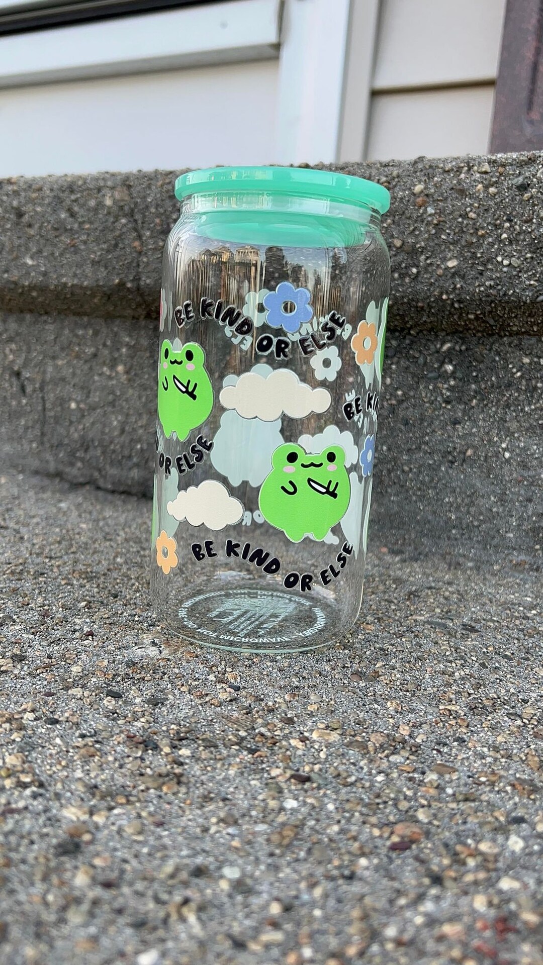 Adorable Kawaii Frog Glass Cup - Etsy