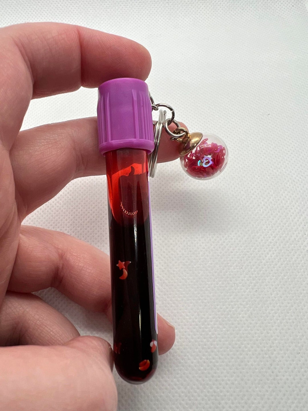 Unique Vampire-themed Keychain - Phlebotomist Gift With Faux Blood Vial ...