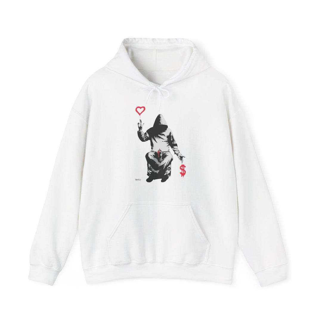 Banksy Love Over Money Graffiti Art Hoodie - Etsy