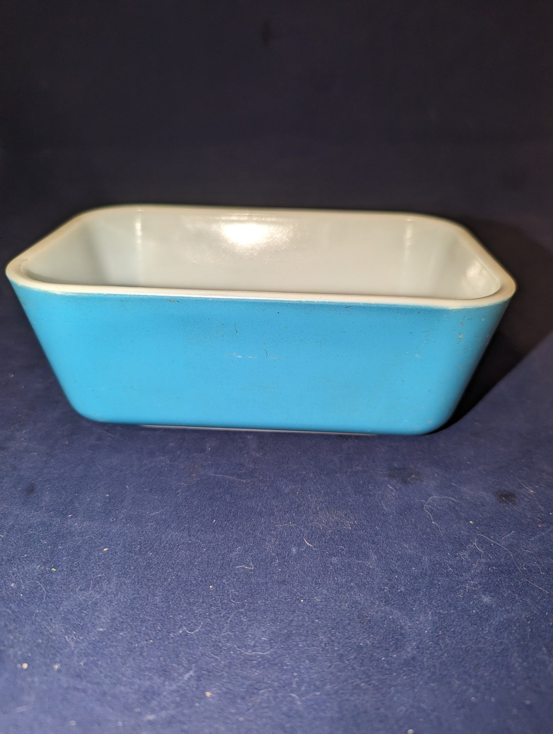 Vintage Pyrex Blue Mini Loaf Pan Refrigerator Dish 502-B Retro Gift ...