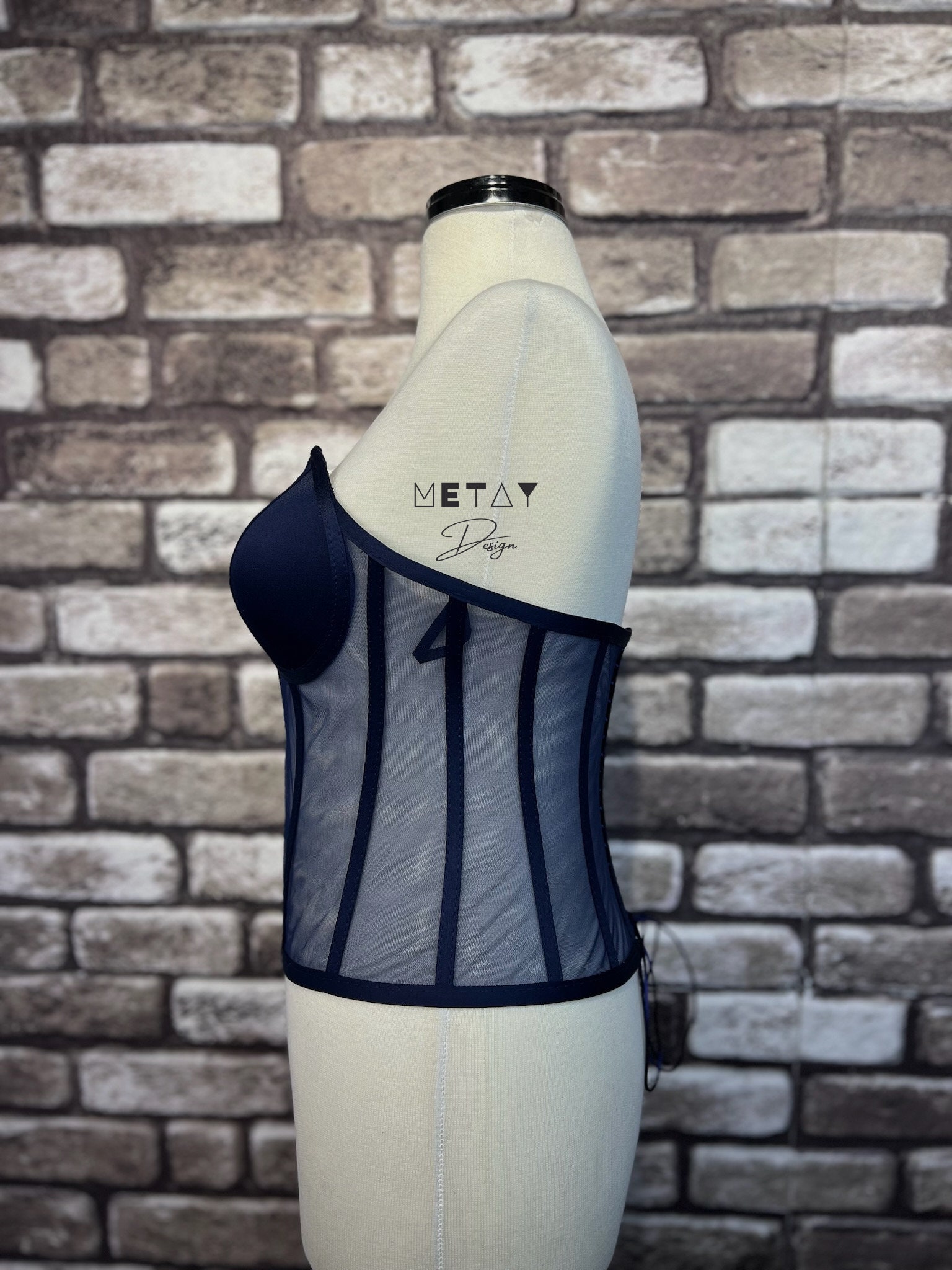 Corset Transparent, Navy Blue Color Wedding Corset, Firming Corset ...