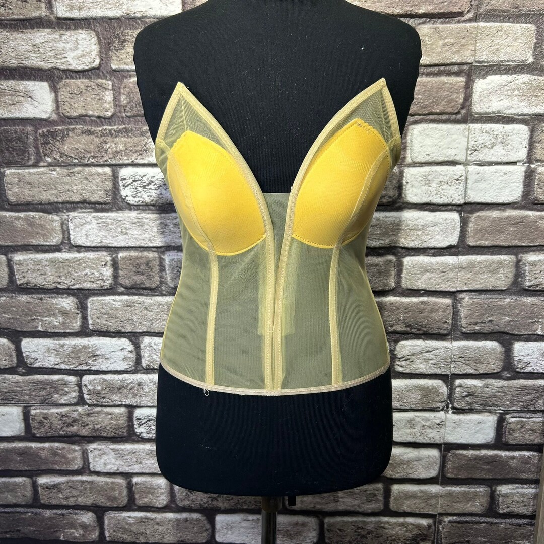 Corset Transparent Yellow Color Wedding Corset Firming Corset Bridal ...