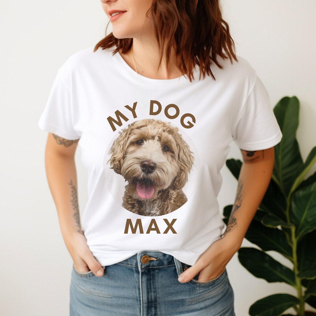 Custom Pet Portrait Tee, My Dogs Face on Shirt, Picture to Shirt of My ...