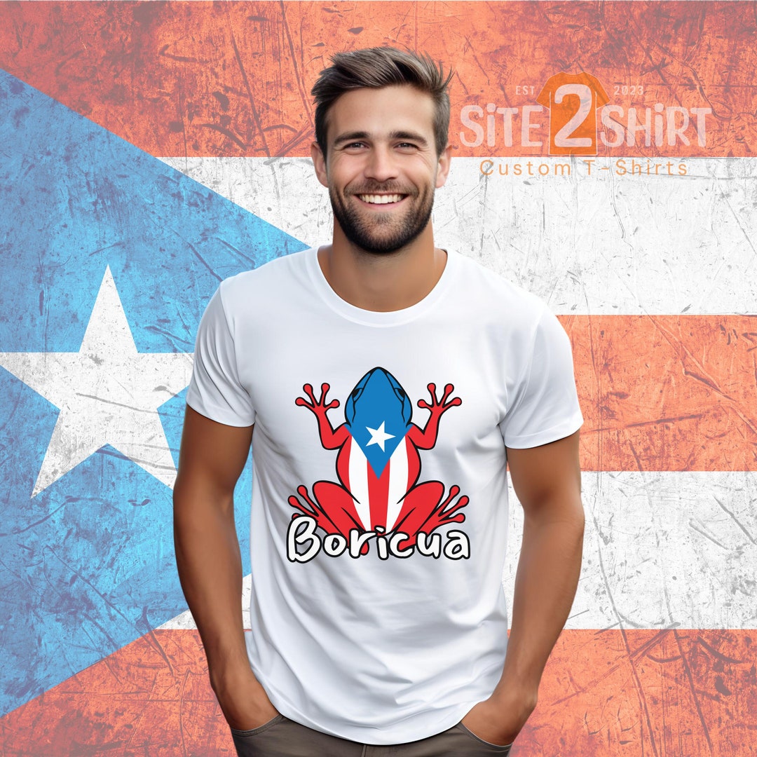 Puerto Rico Shirt, Puerto Rico Coqui Frog With Flag, Puerto Rican Flag ...