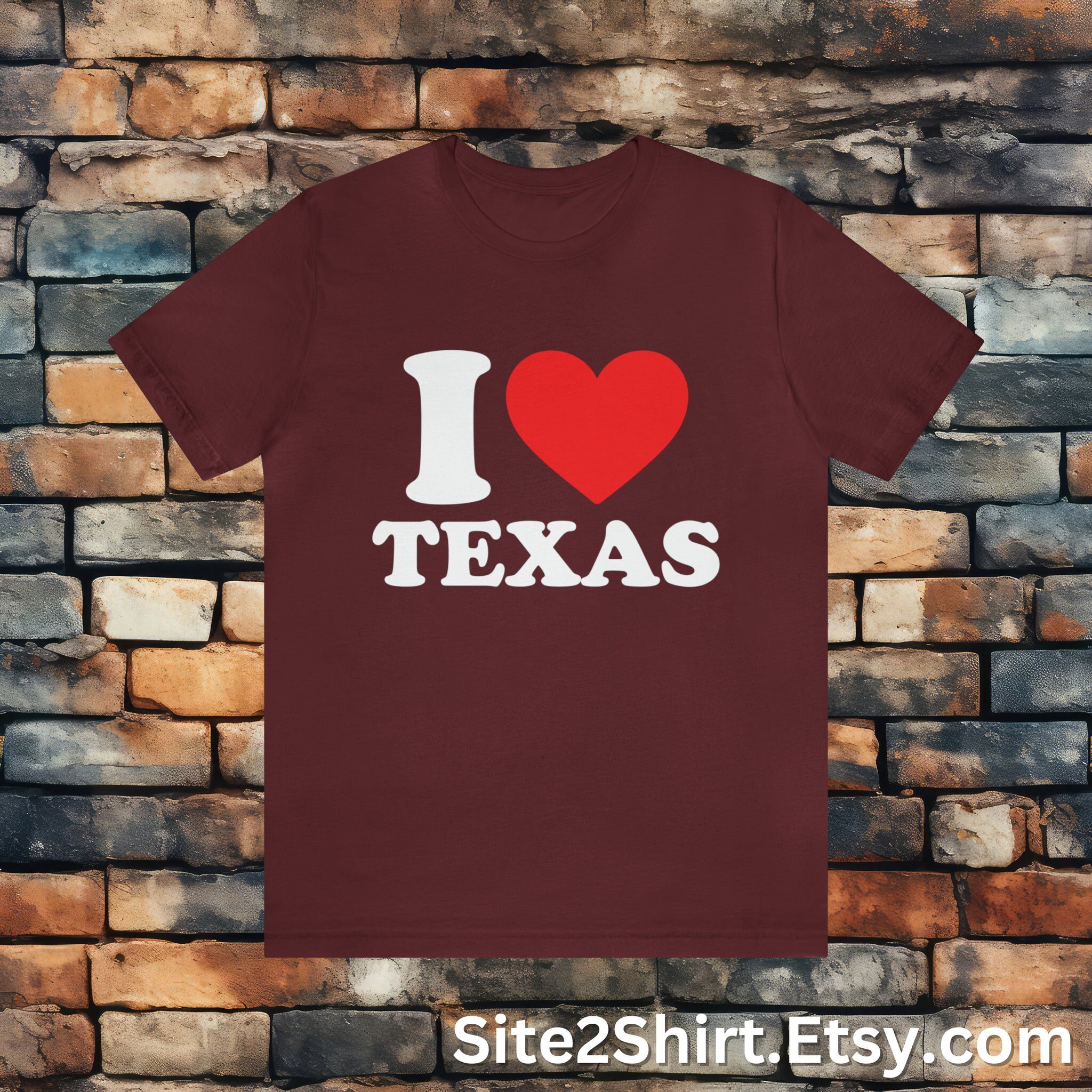 I Love Texas T Shirt, Show Your Love for the Great State of Texas ...