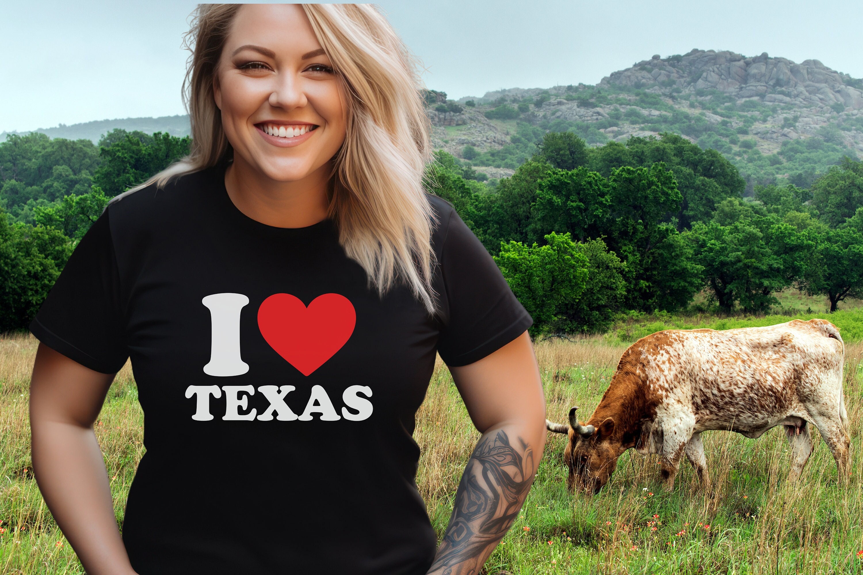 I Love Texas T Shirt, Show Your Love for the Great State of Texas ...