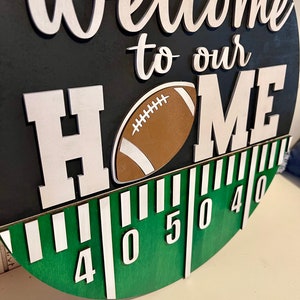 Football Touchdown Door Hanger Sign - Etsy