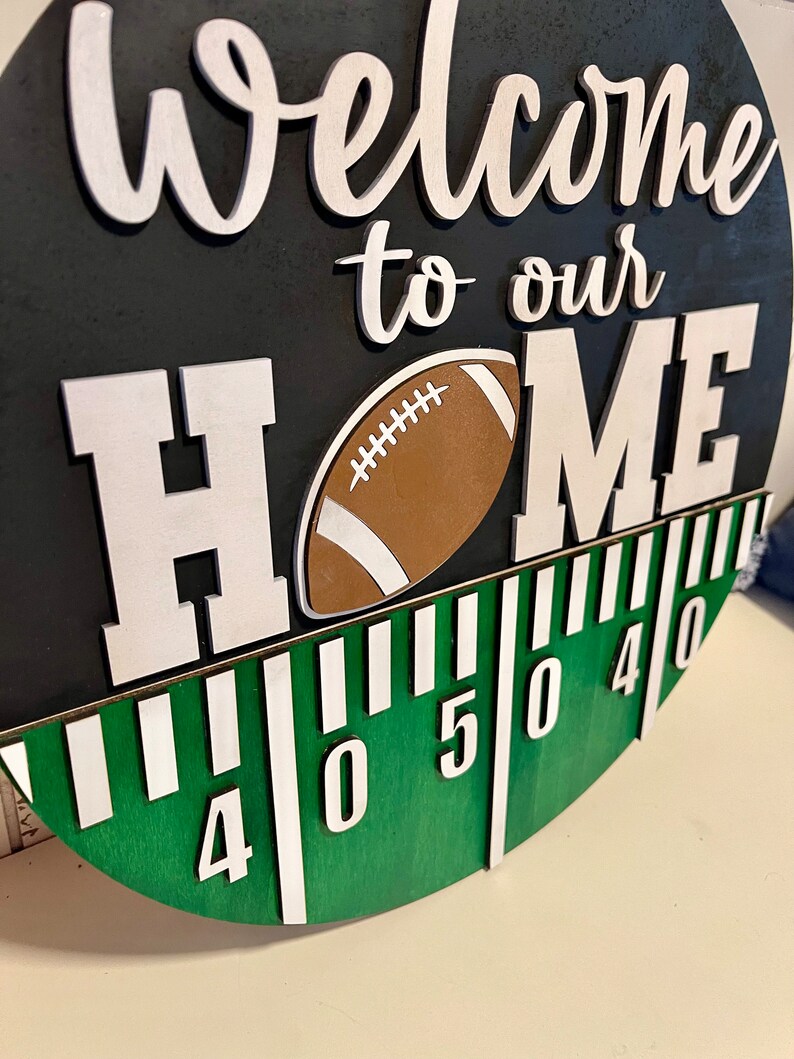 Football Touchdown Door Hanger Sign - Etsy