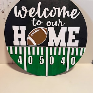 Football Touchdown Door Hanger Sign - Etsy