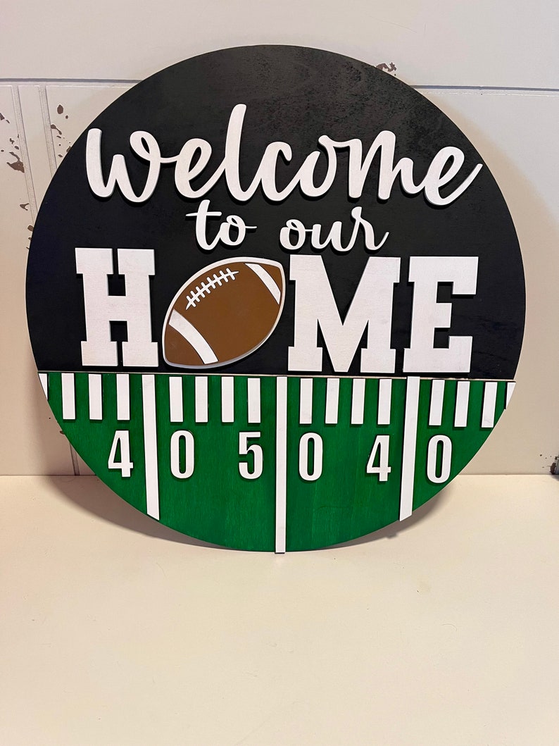 Football Touchdown Door Hanger Sign - Etsy