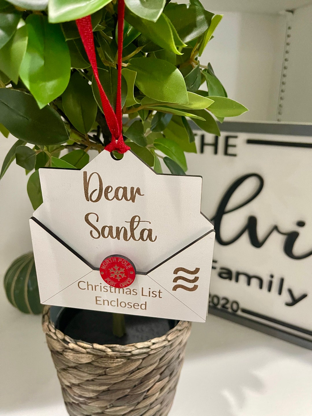 Dear Santa Letter Ornament Holder - Etsy