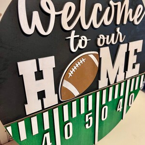 Football Touchdown Door Hanger Sign - Etsy