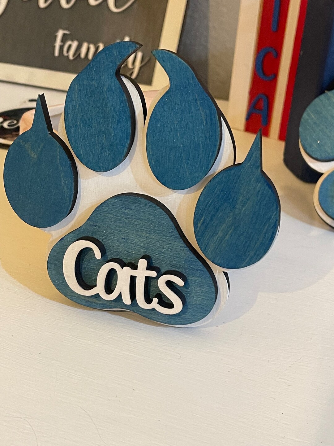 Kentucky Wildcats Paw/sports/football/basketball/baseball/big Blue/ - Etsy