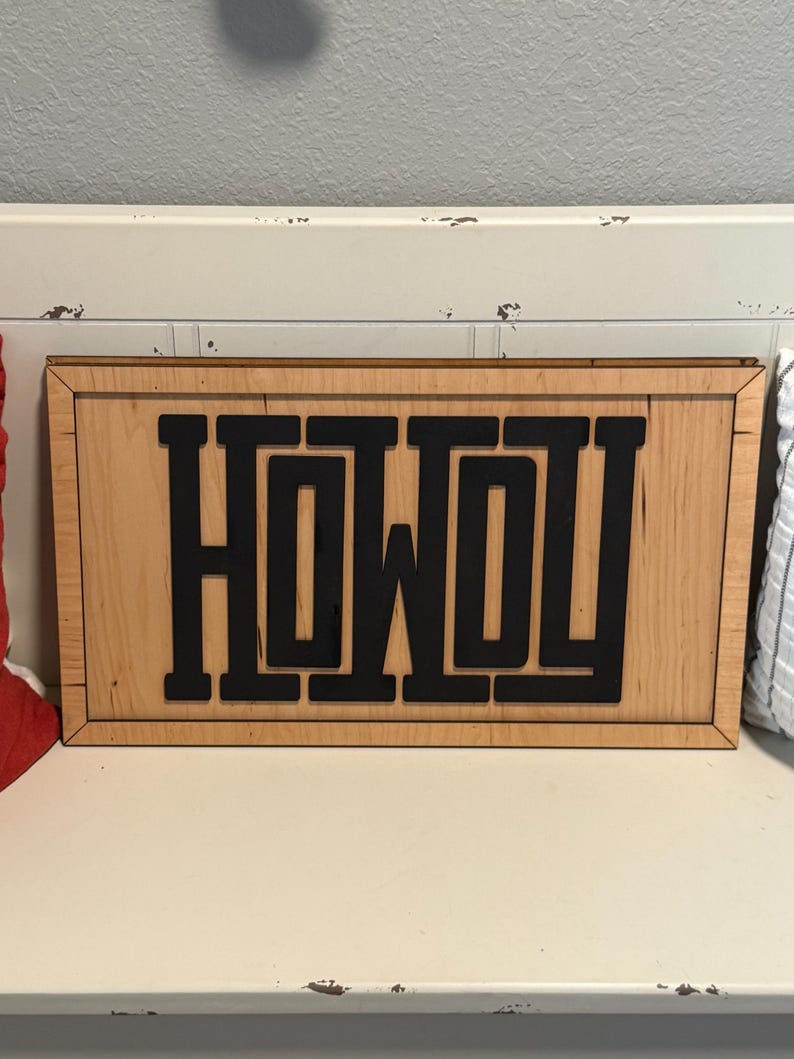 Howdy Laser Cut Framed Sign - Etsy