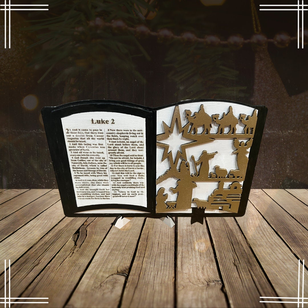 Nativity Christmas Story Layered Book Cut Out - Etsy