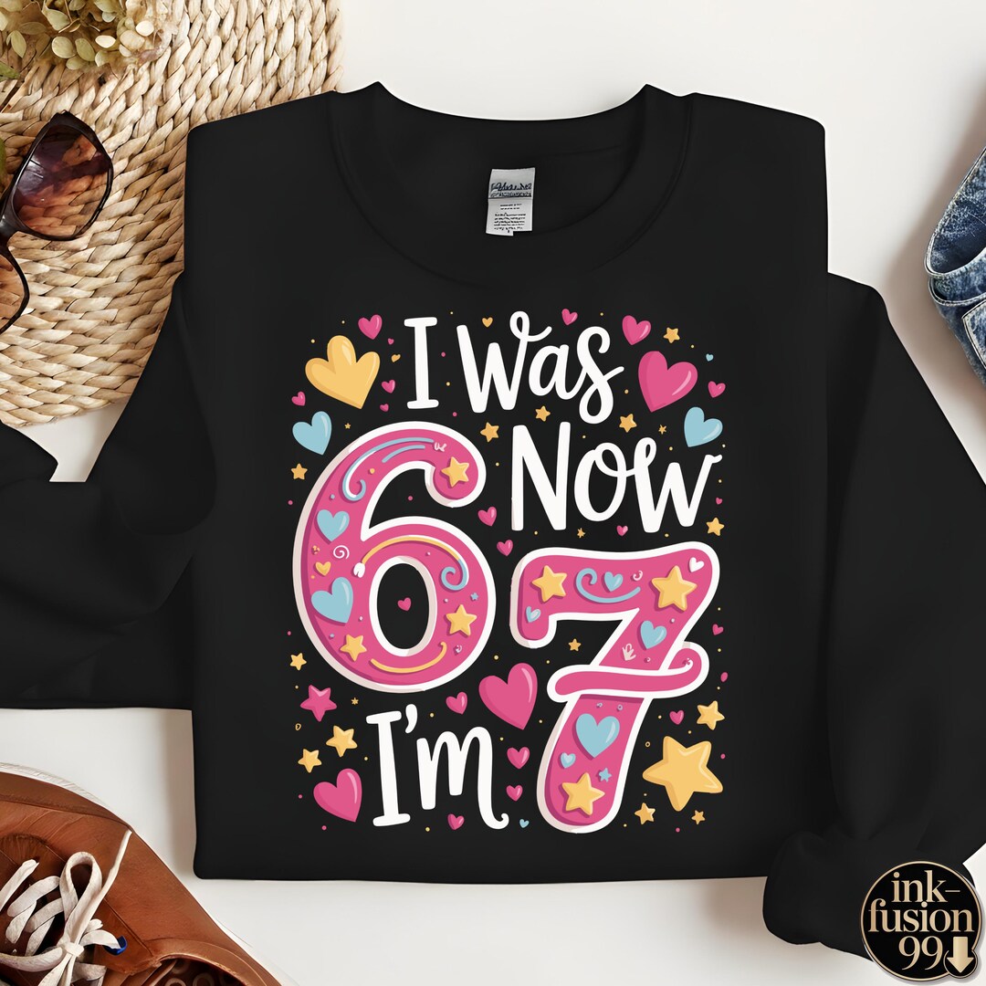 Seventh Birthday Girl PNG, Colorful Hearts Design (digital Download) - Etsy