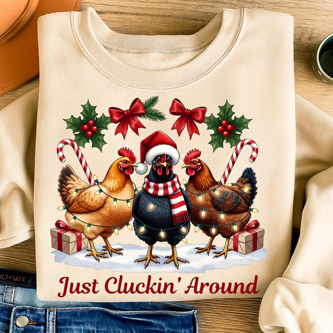 Chicken Christmas Coquette Png, Christmas Chicken Coquette Bow Png ...