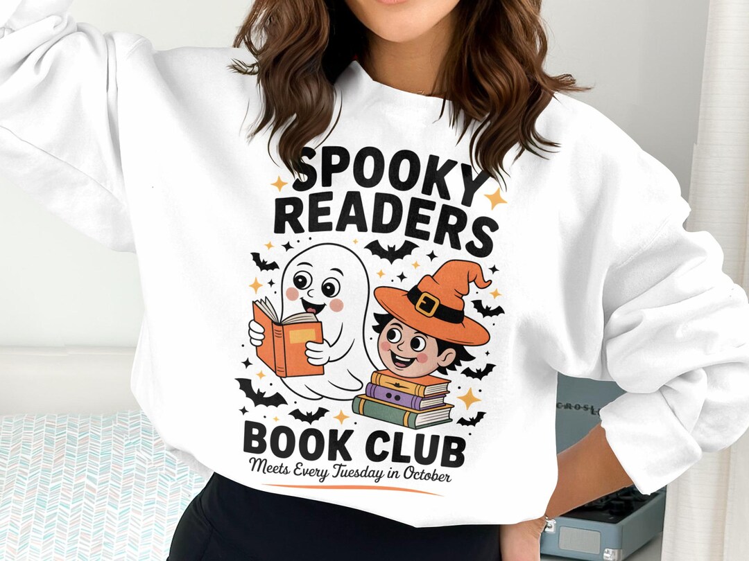 Spooky Readers Book Club PNG: Halloween Ghost Clipart (digital Download ...