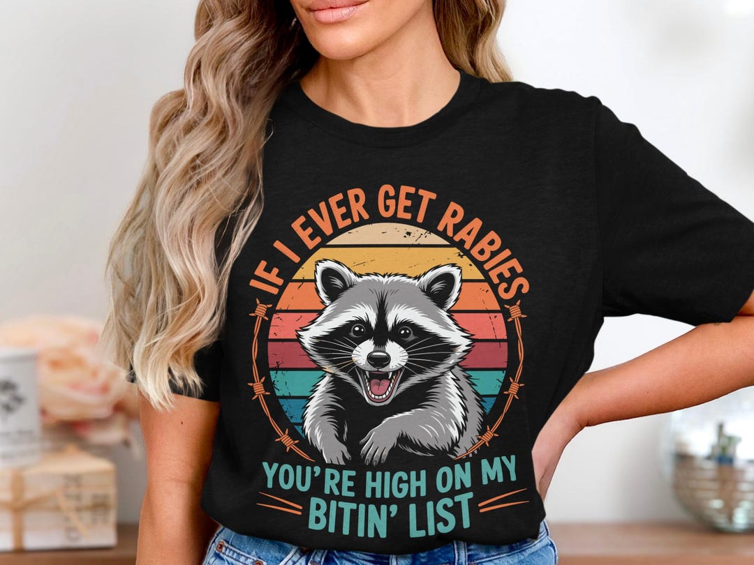 Funny Raccoon Biting List PNG: Sarcastic Humor Design (digital Download ...