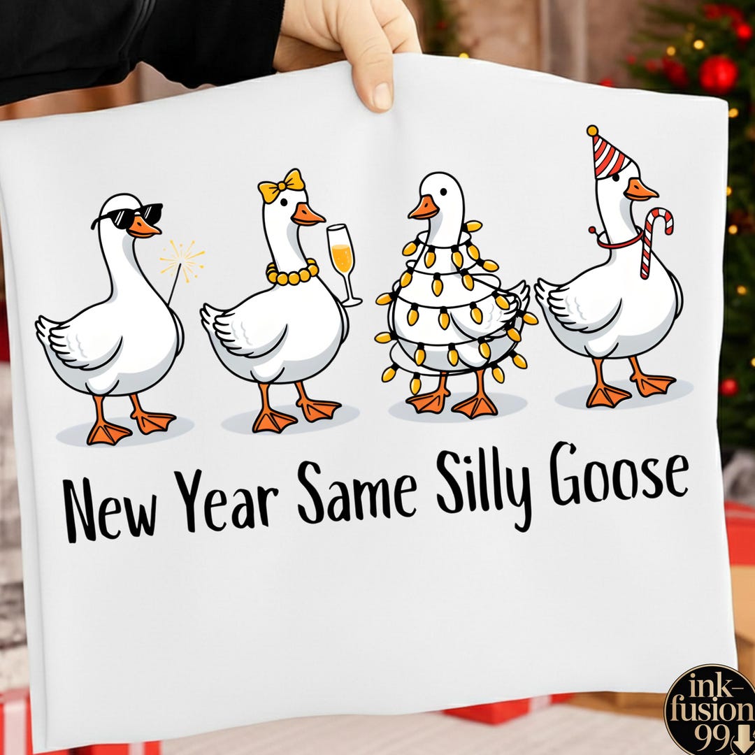 Dummer Gans PNG | Neujahrsparty Sublimationsdesign | Lustiges Gans ...