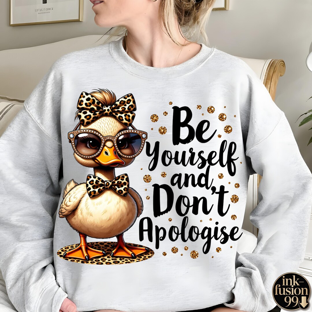 Cute Duck PNG, Leopard Print Duck Clipart, Sassy Duck Design, Bow and ...