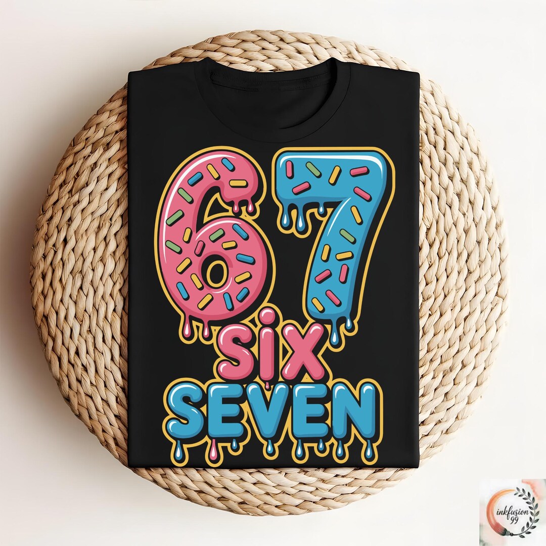Dripping Six Seven PNG, Donut Numbers Design (digital Download) - Etsy
