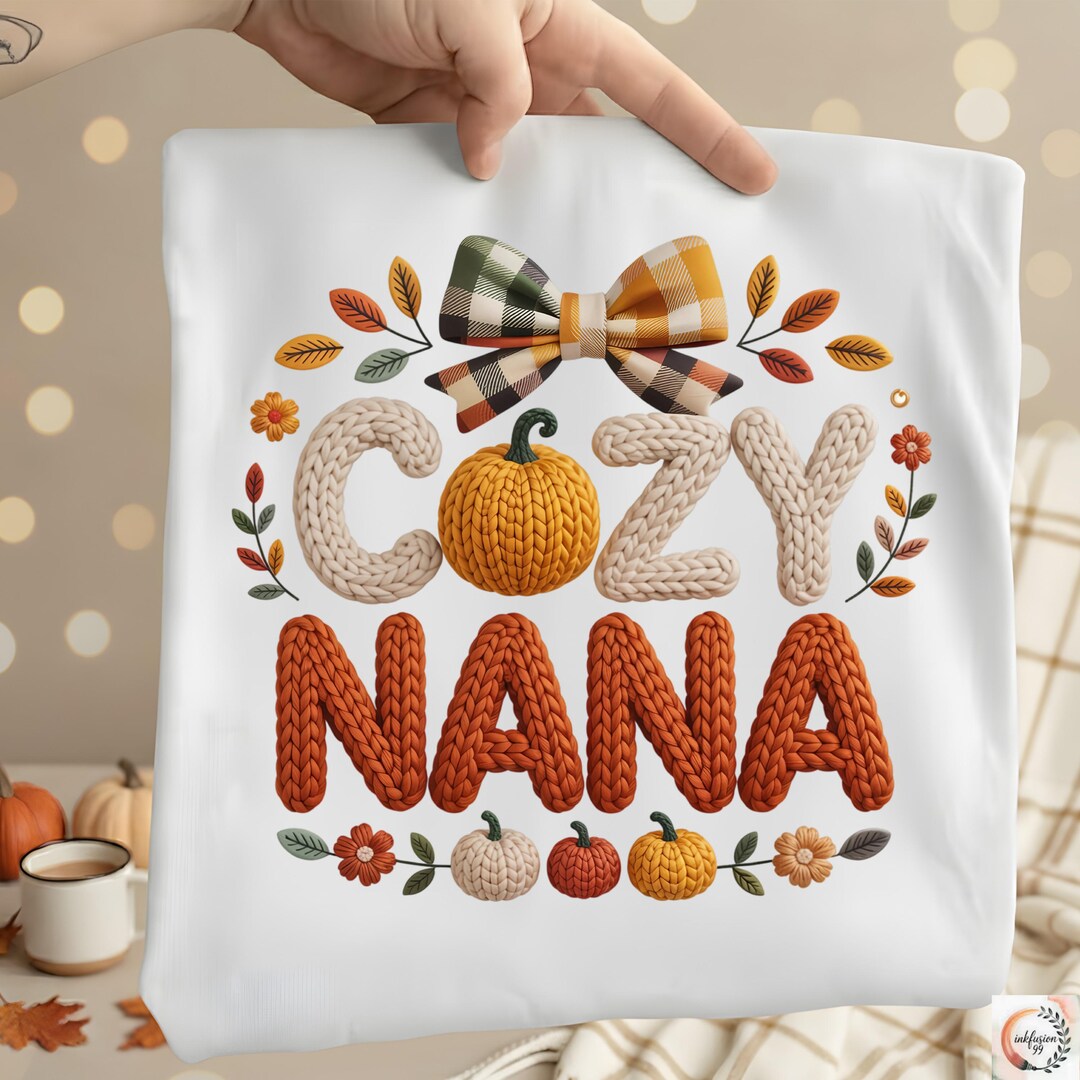 Cozy Nana Fall PNG, Pumpkin Crochet Design (digital Download) - Etsy