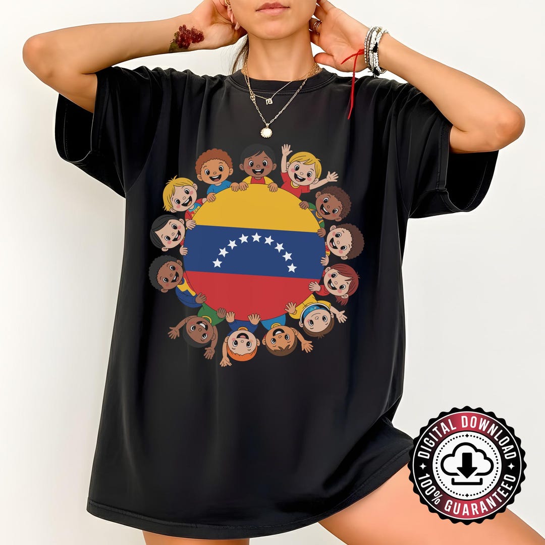 Venezuela Flag Kids PNG: Venezuelan Pride Sublimation Design (digital ...