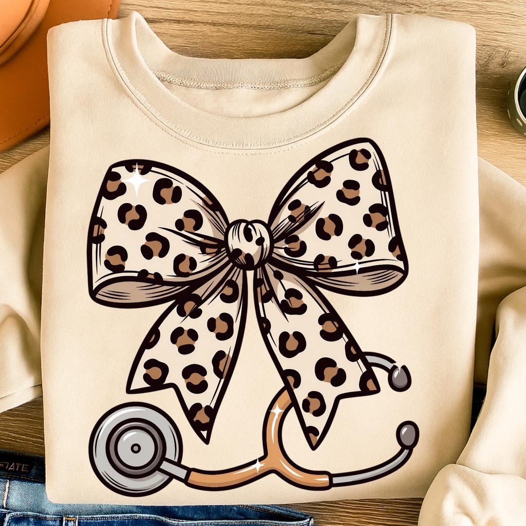 Leopard Initial Bow PNG, Chic Monogram (digital Download) - Etsy