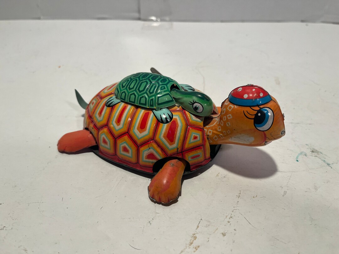 Vintage Ya Maruya Japan Tin Litho Walking Pet Tortoise Turtles Wind Up - Etsy