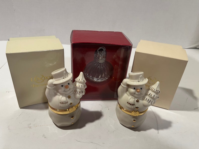 Vintage Lenox Christmas Ornaments Set of Three - Etsy