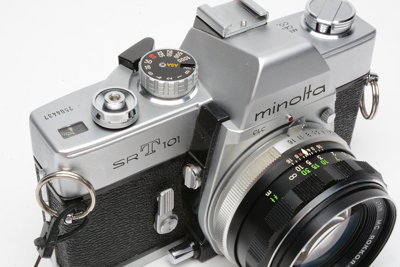 Minolta SRT-101 35mm SLR W/55mm F1.7 Lens, New Seals, UV, Case ...