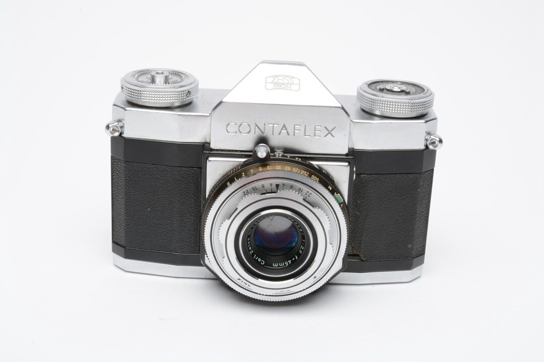 Zeiss Ikon Contaflex 35mm Film Camera Zeiss Tessar 45mm F2.8, Case ...