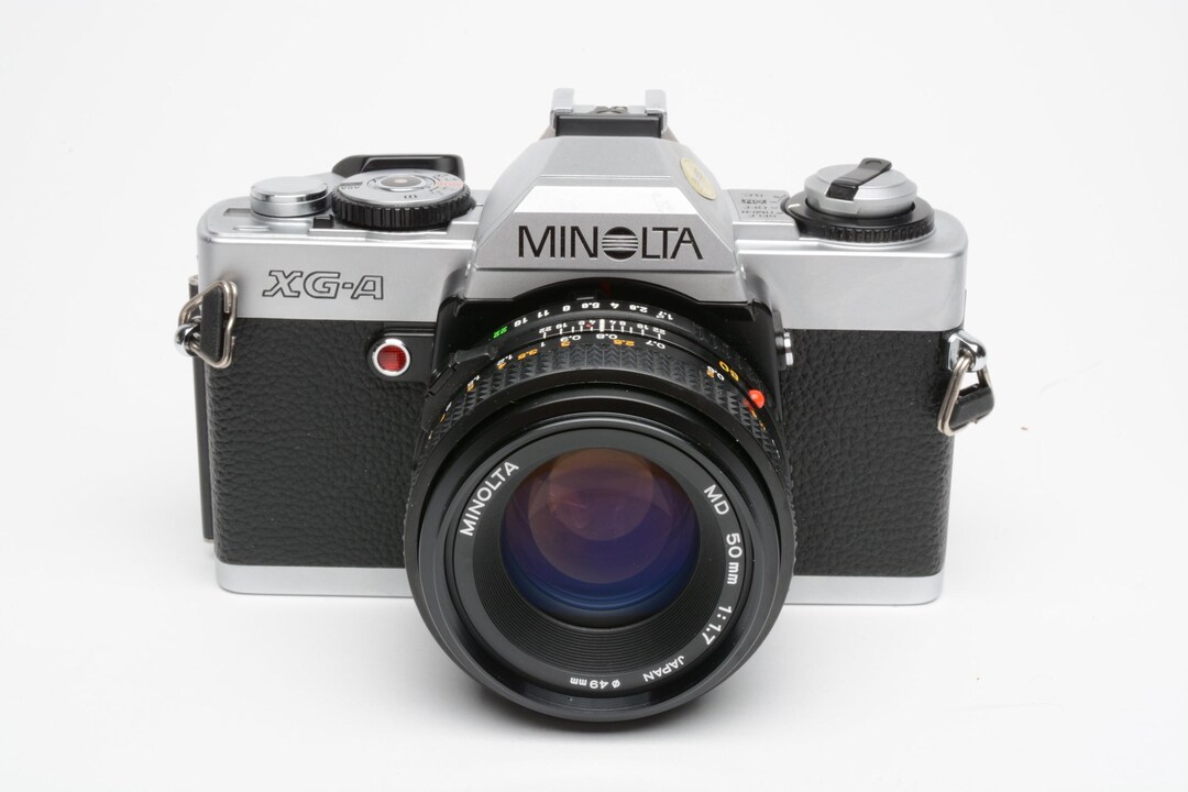 Minolta XG-A 35mm SLR W/50mm F1.7 Lens, Strap, Cap, Manual, Sky, Very ...